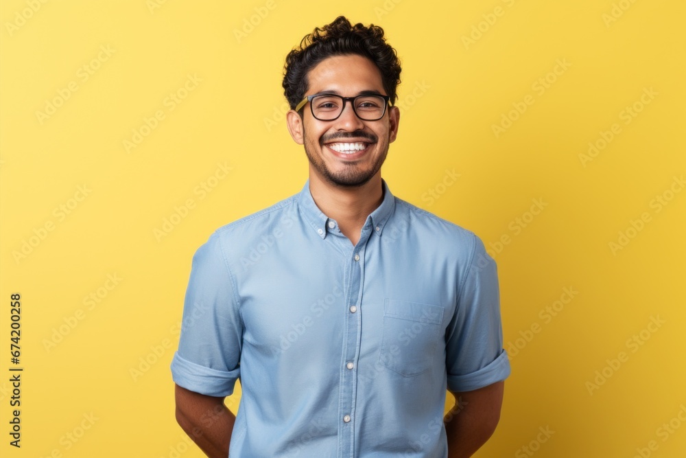 Indian man smiling face standing portrait Stock Photo | Adobe Stock
