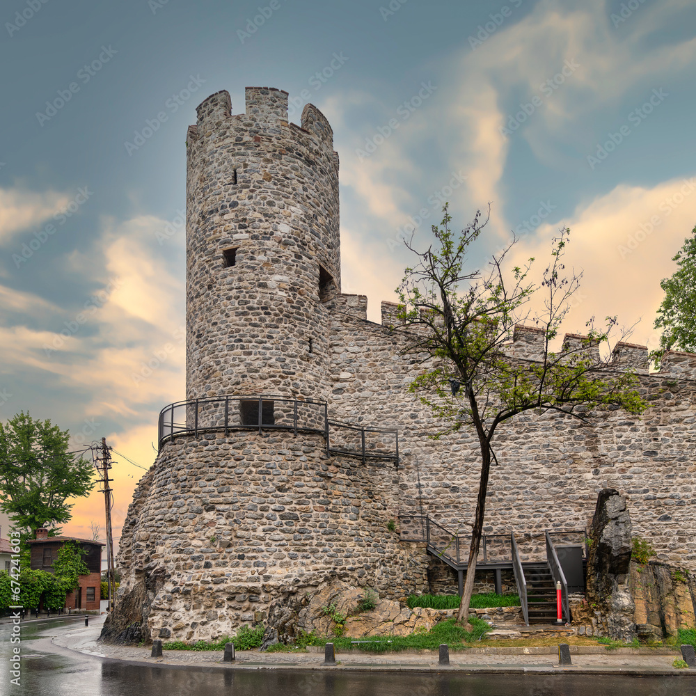 Anadolu Hisari, or Anatolian Castle, a 13th century medieval Ottoman ...