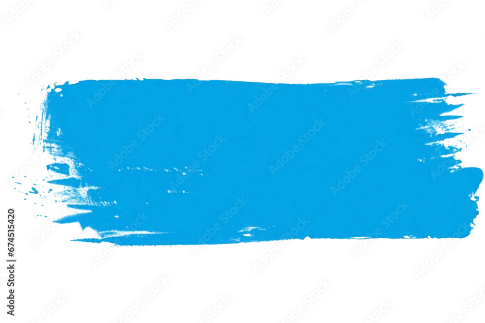 Drawing brush stroke of blue ink paint isolated on transparent ...