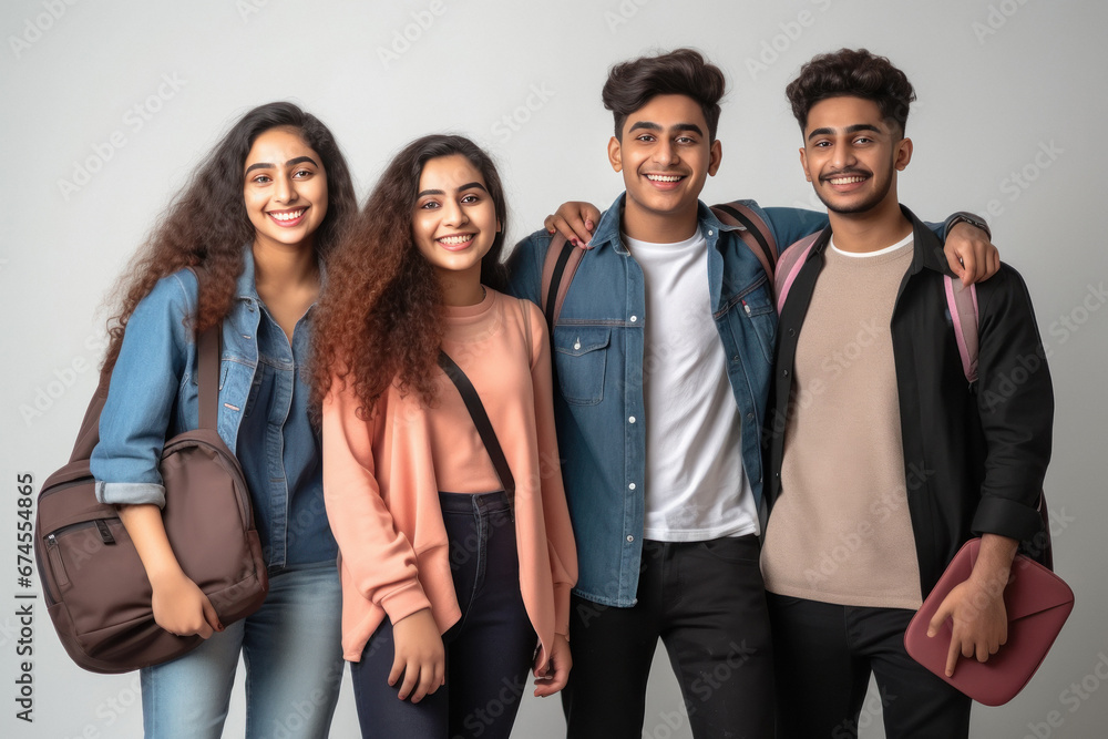 young indian college students group Stock Photo | Adobe Stock