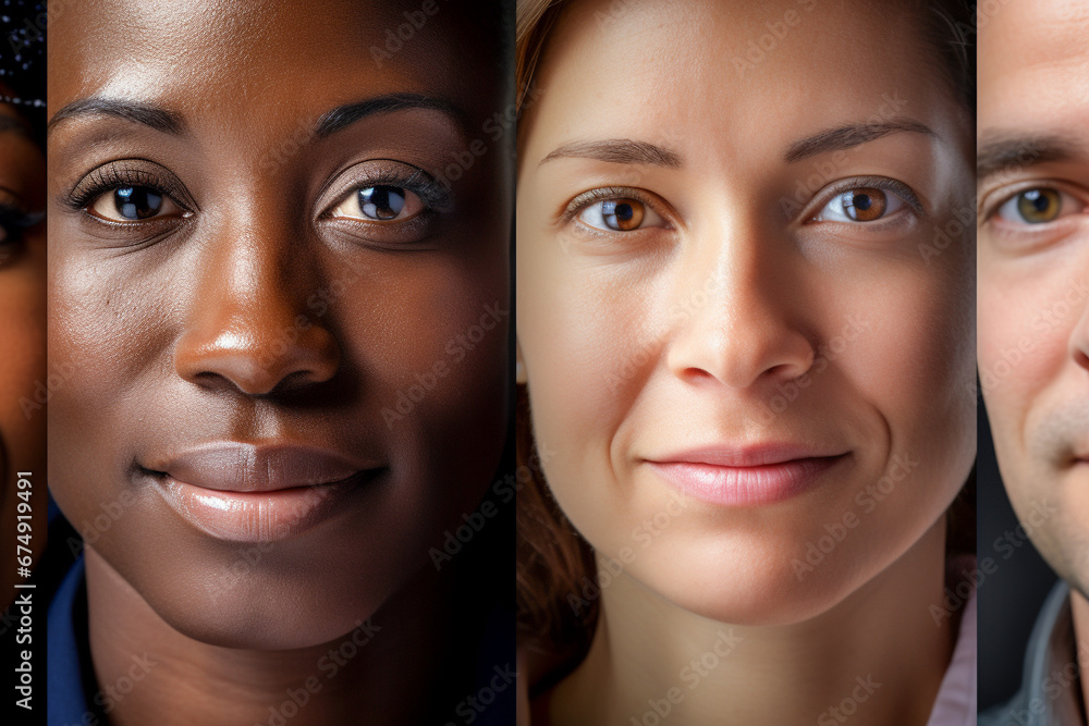 Hermosa diversidad de razas y etnias en el trabajo. Personas de ...