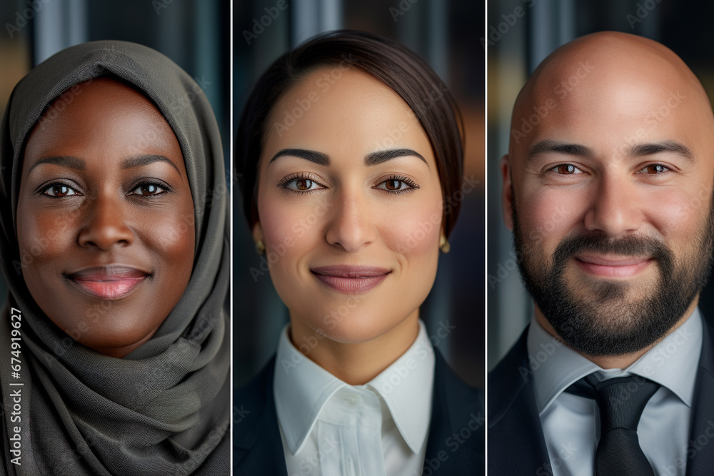 Hermosa diversidad de razas y etnias en el trabajo. Personas de ...
