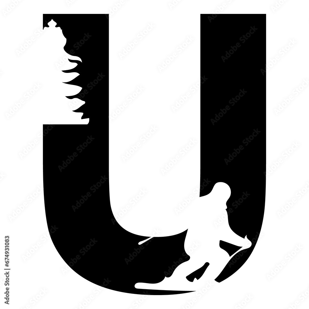 Skiing font alphabet SVG png, ski svg png, skiing svg png, ski font ...