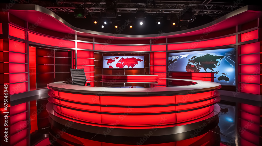 News Studio. Backdrop for TV shows.TV studio. News studio. The perfect ...