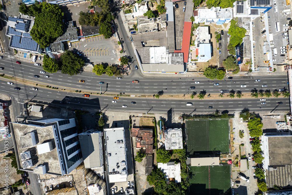 Beautiful aerial view of the city of Santo Domingo - Dominican Republic ...