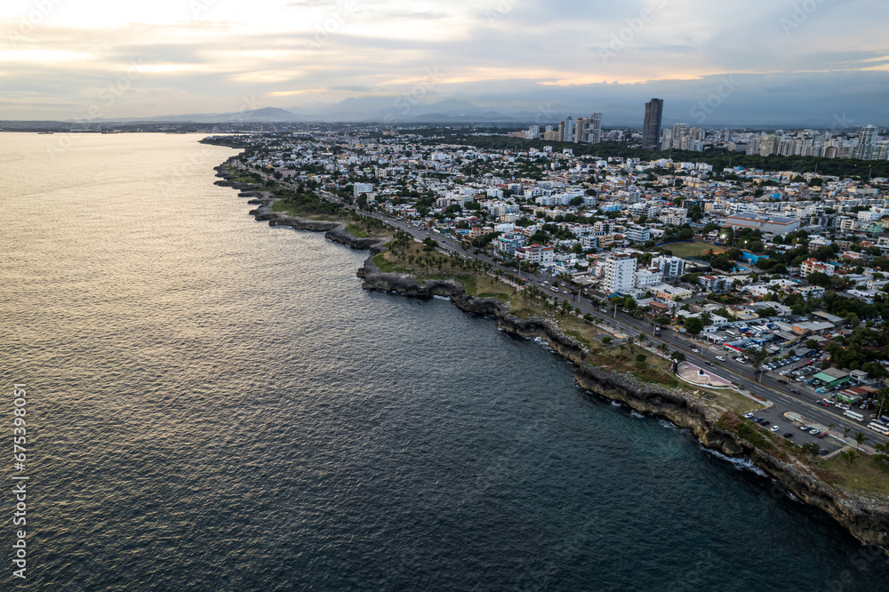 Beautiful aerial view of the city of Santo Domingo - Dominican Republic ...