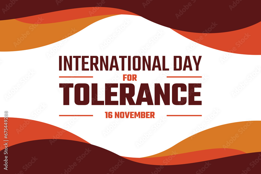 International Day for Tolerance Background with diverse colors and ...