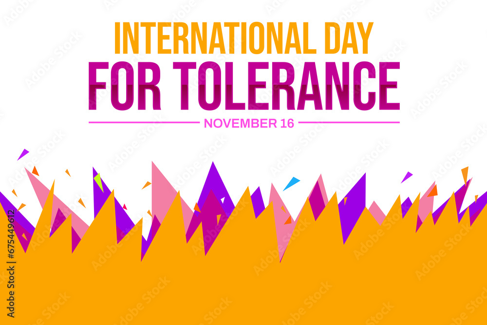 International Day for Tolerance Background with diverse colors ...