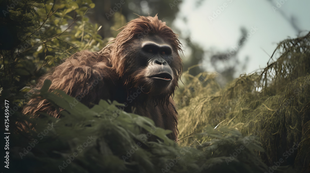Recreation of Extinct Gigantopithecus, Generative AI Stock Photo ...
