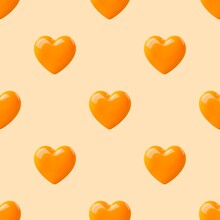 Orange Hearts Pattern Free Stock Photo - Public Domain Pictures
