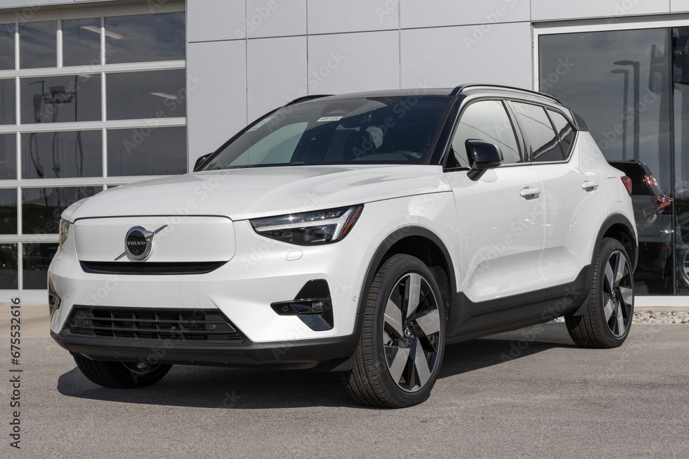 Volvo XC40 EV Electric Vehicle display at a dealership. Volvo offers ...