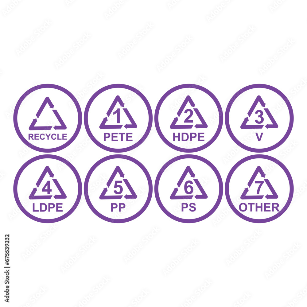 Vector set of flat triangle icons on a white background. Flat design ...