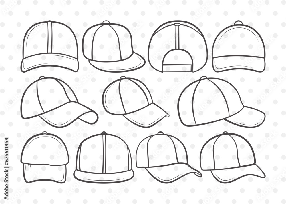 Vector de Stock Baseball Hat Clipart SVG Cut File | Baseball Cap Svg ...