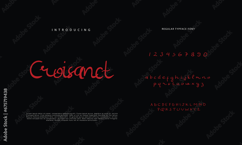 Handwritten Script font. Hand drawn brush style modern calligraphy ...