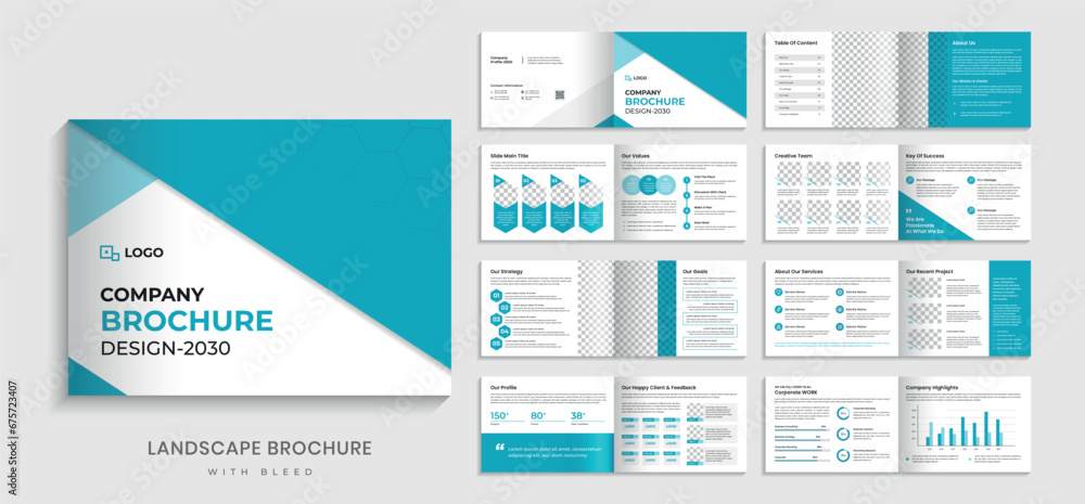 Landscape Brochure design. business Company Profile booklet magazine ...