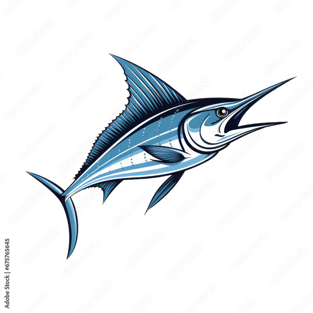 swordfish . Clipart PNG image . Transparent background . Cartoon vector ...