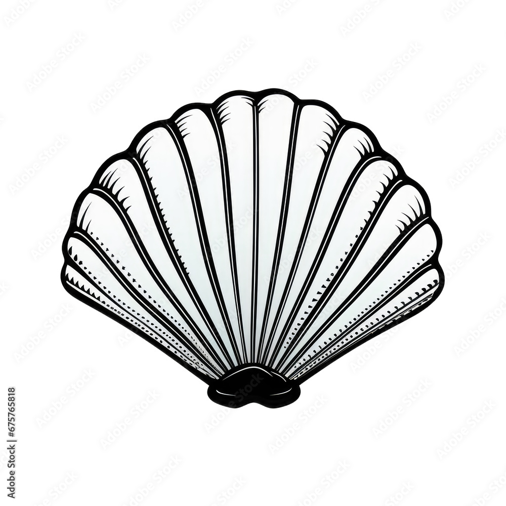 sea shell . Clipart PNG image . Transparent background . Cartoon vector ...