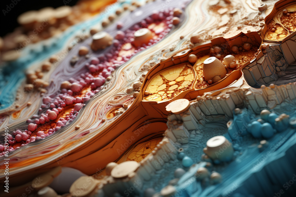 Stock-Illustration „Cross-section of the skin abstract: This image ...