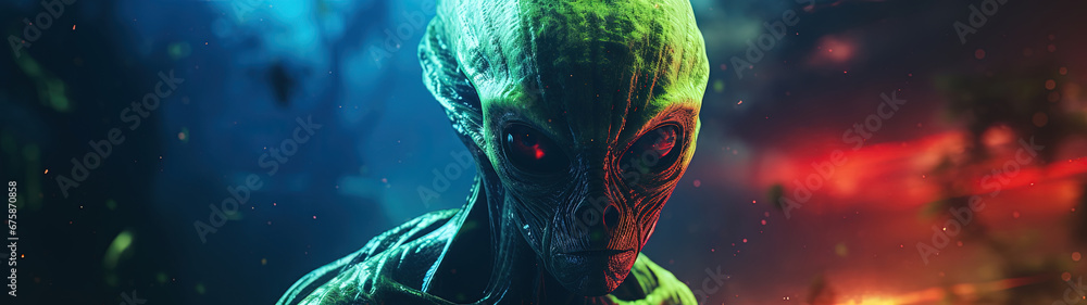 Extraterrestrial Encounter: A Vibrant and Stunning Alien, Perfect for ...