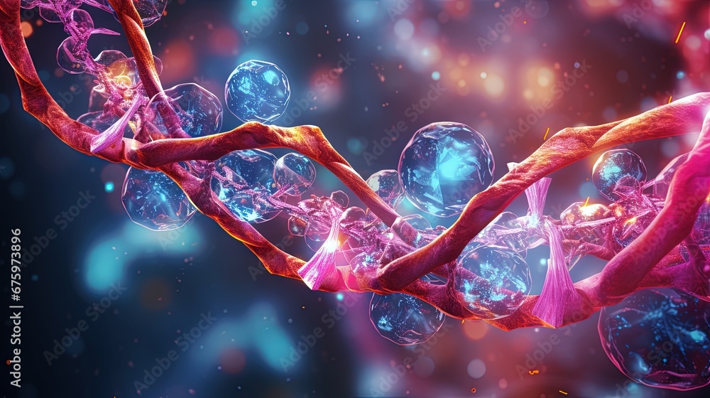 Stock-Illustration „Cell Structure. Nucleus with chromosomes, DNA ...