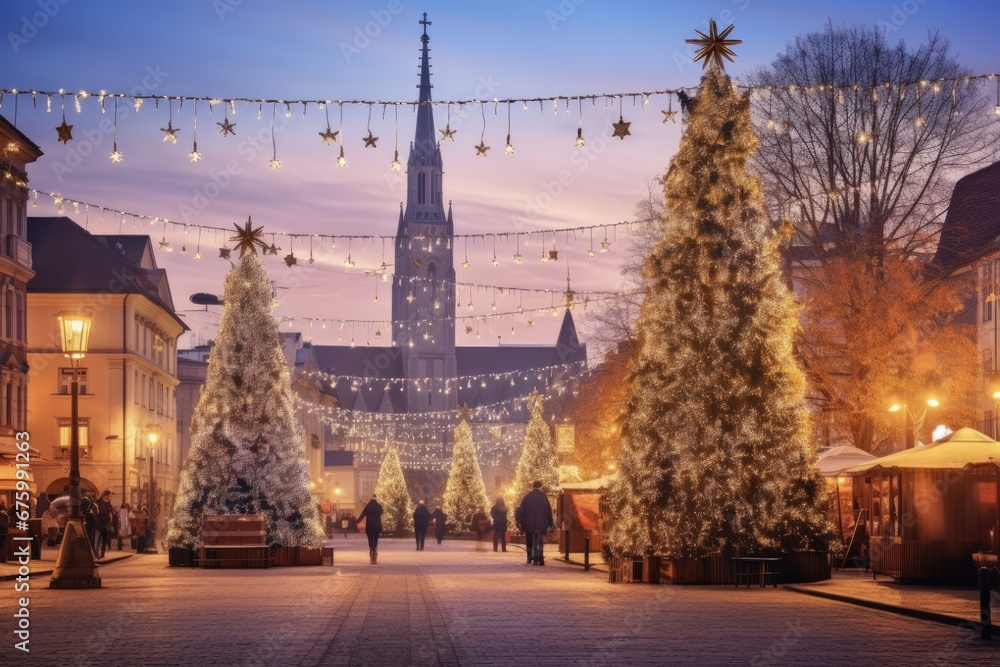 Zagreb Christmas Market: Festive Scenes of Landmarks, Christmas Trees ...
