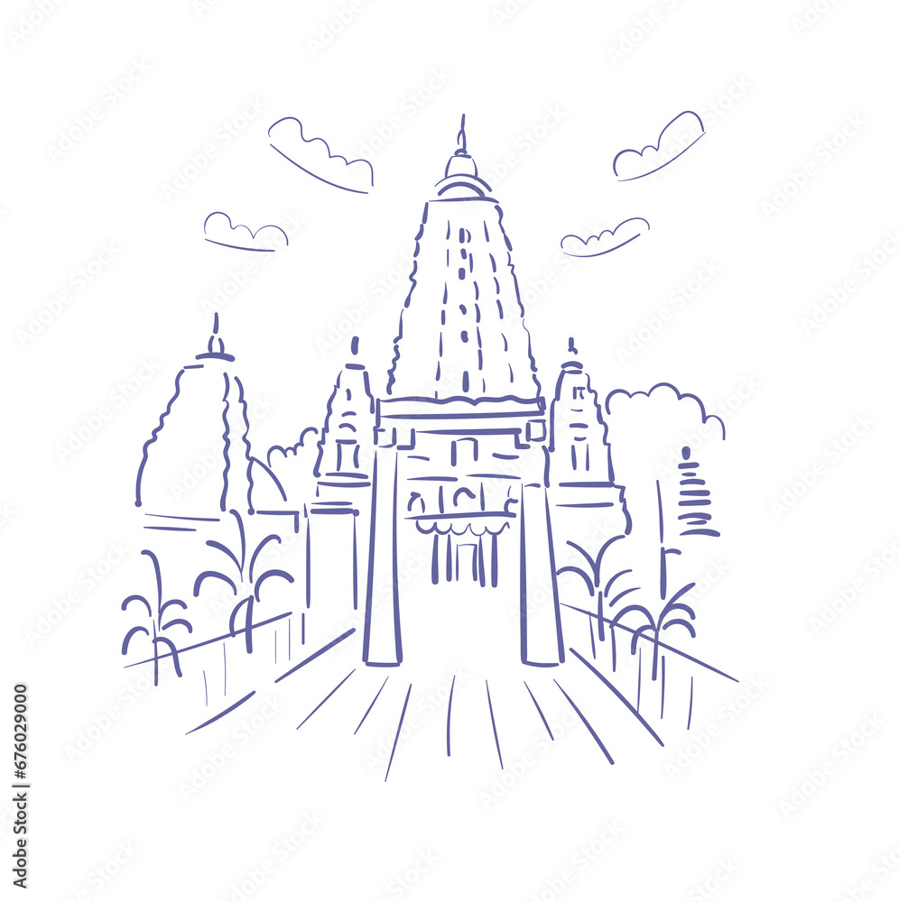 Mahabodhi Temple Buddhist temple Bodh Gaya Bihar India religion ...