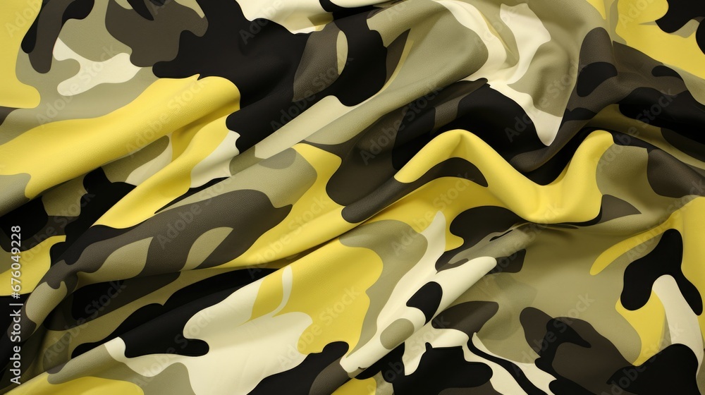 Realistic forest camouflage pattern with intricate details, blending ...