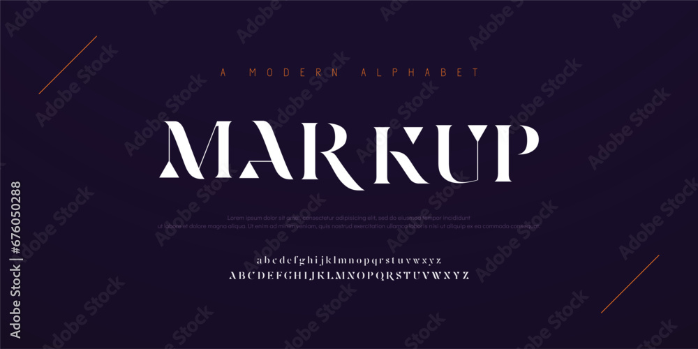 MARKUP Minimal modern alphabet fonts. Typography minimalist urban ...