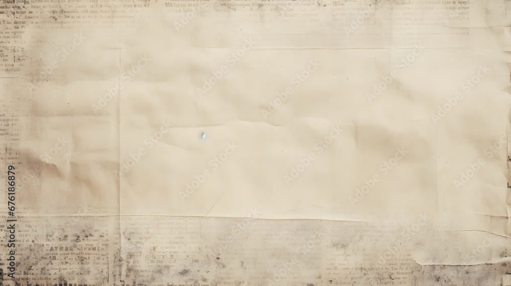 OLD NEWSPAPER BACKGROUND, OLD BLANK GRUNGE PAPER TEXTURE, LIGHT BEIGE ...