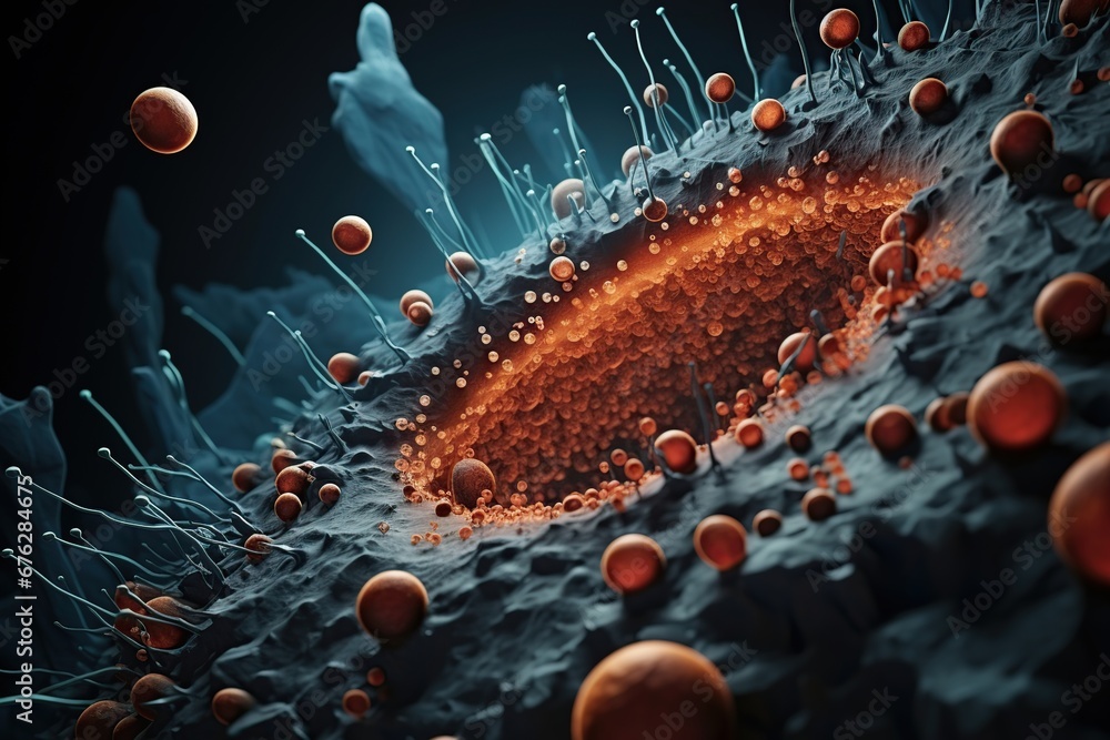 Foto de Stock Microbacterias y organismos bacterianos. Fondo de ...