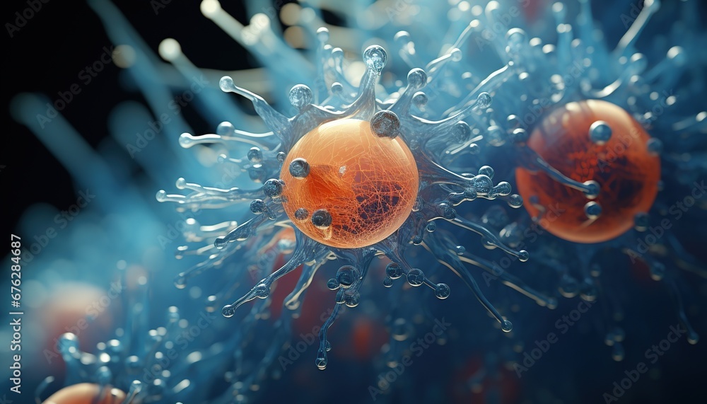 Microbacterias y organismos bacterianos. Fondo de biología y ciencia ...