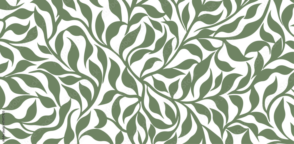 leaf pattern Seamless Elegant abstract background Stock Vector | Adobe ...