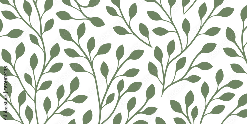 leaf pattern Seamless Elegant abstract background Stock Vector | Adobe ...
