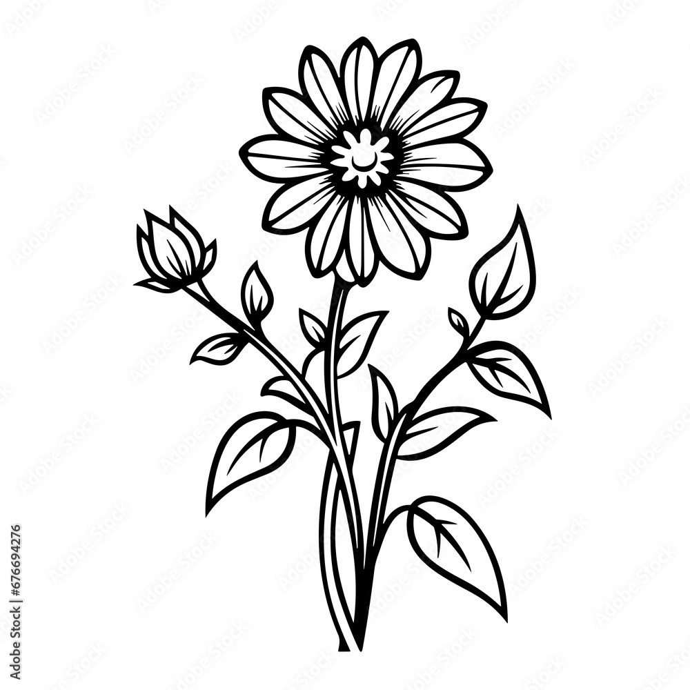 line drawing, line art png, line art prints, spring clipart, line art ...