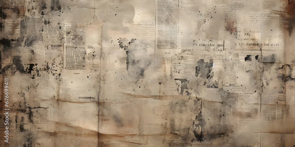 old newspaper wallpaper distressed texture ромкост, in the style of ...