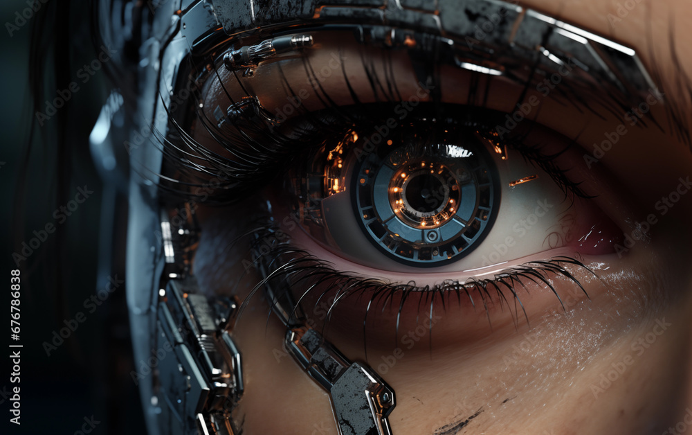 Cybernetic eye of artificial intelligence in humans Generated AI の ...
