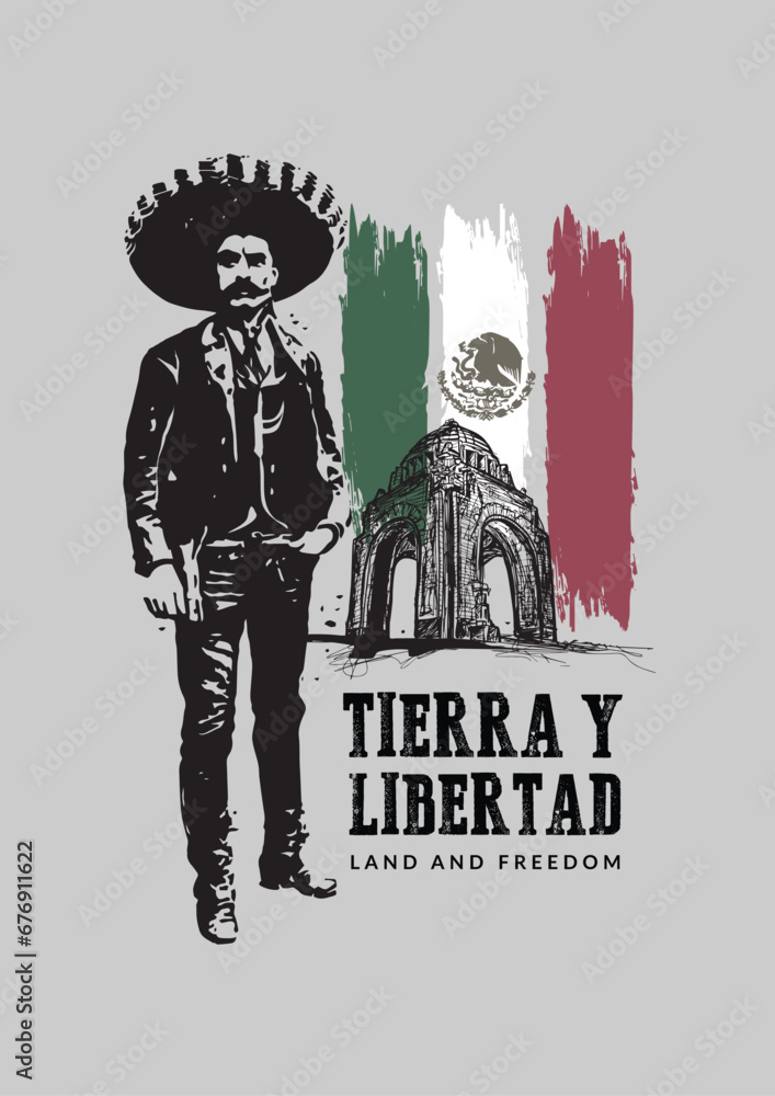 VECTORS. Editable poster for the Mexican Revolution, November 20 ...