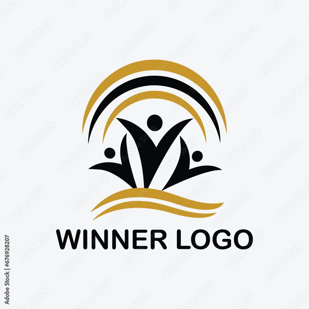 success winner logo design vector format Stock Vector | Adobe Stock