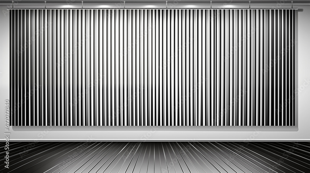 Stage curtain backdrop in metallic silver color and spot light from ...