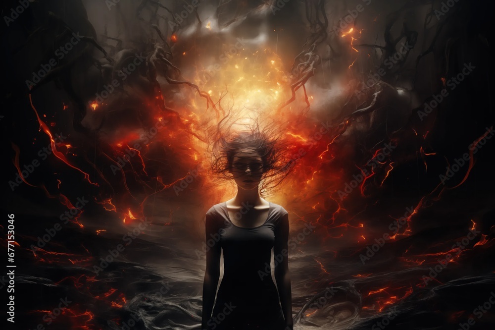 Nightmares Haunting of the Mind with Bad Dreams or Mental Anxiety In A ...