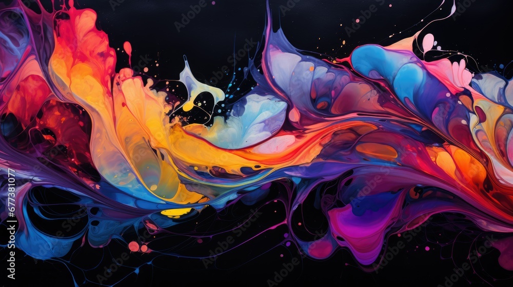 Captivating swirls of fluid colors resembling the mesmerizing blend of ...