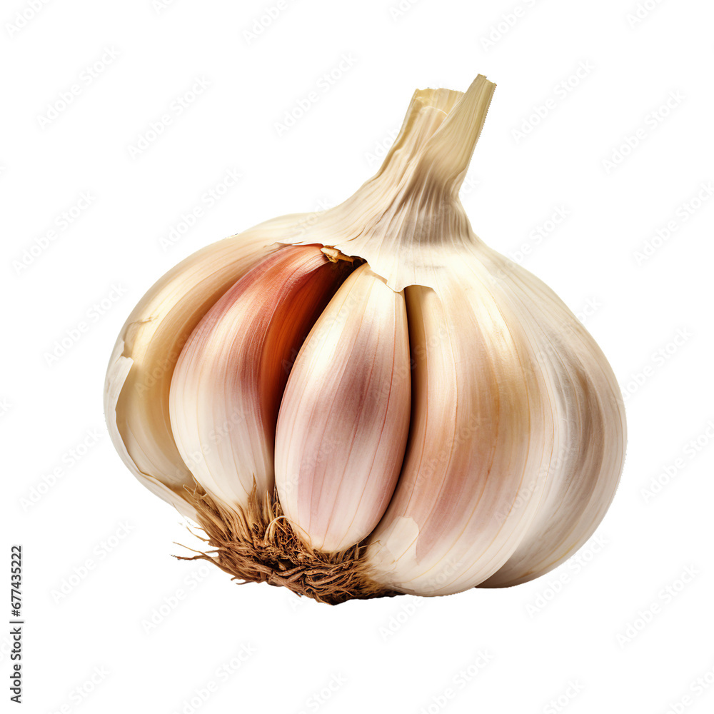 clove of garlic, transparent background, isolated image, generative AI ...