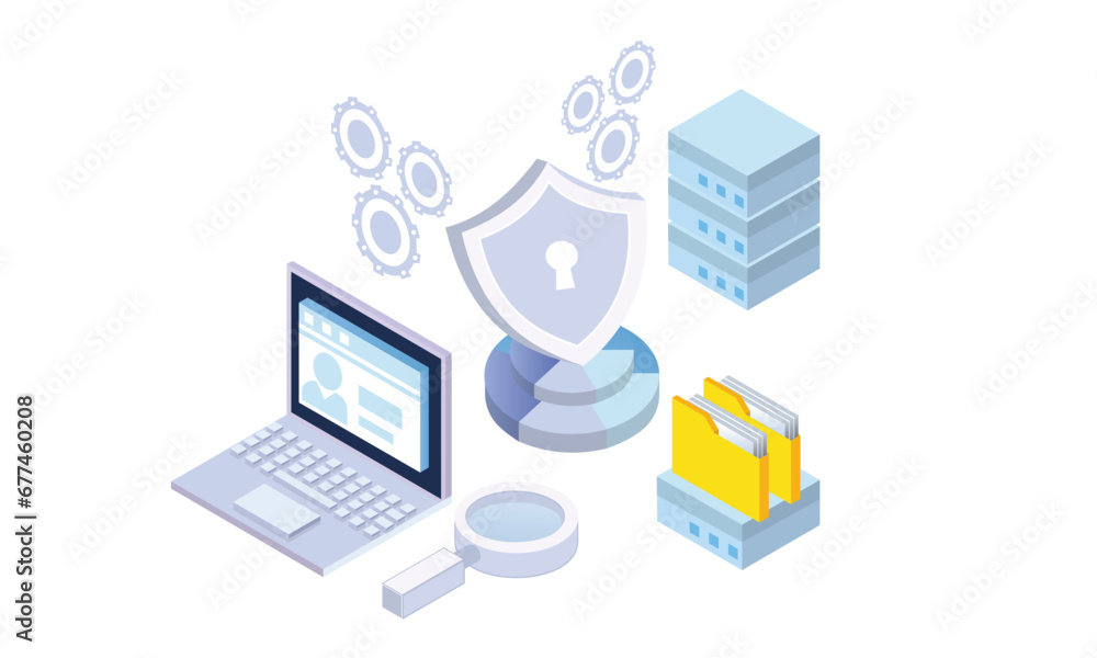 Isometric Vulnerability Management and analysis security hacker.on ...