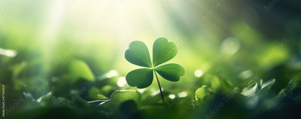 good luck clover leaf nature background Stock Photo | Adobe Stock