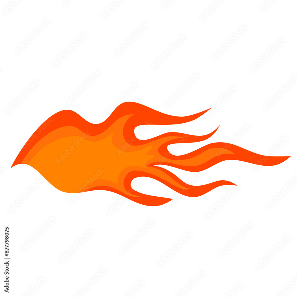 Tribal hot rod fire flame motorcycle sticker and car decal vector art ...