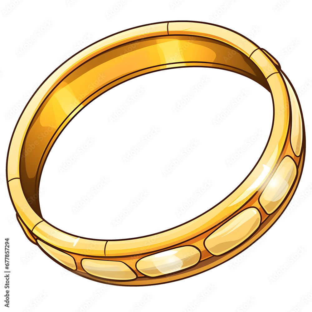 cartoon clipart of Gold Bracelet, jewellery clipart, accessoires ...