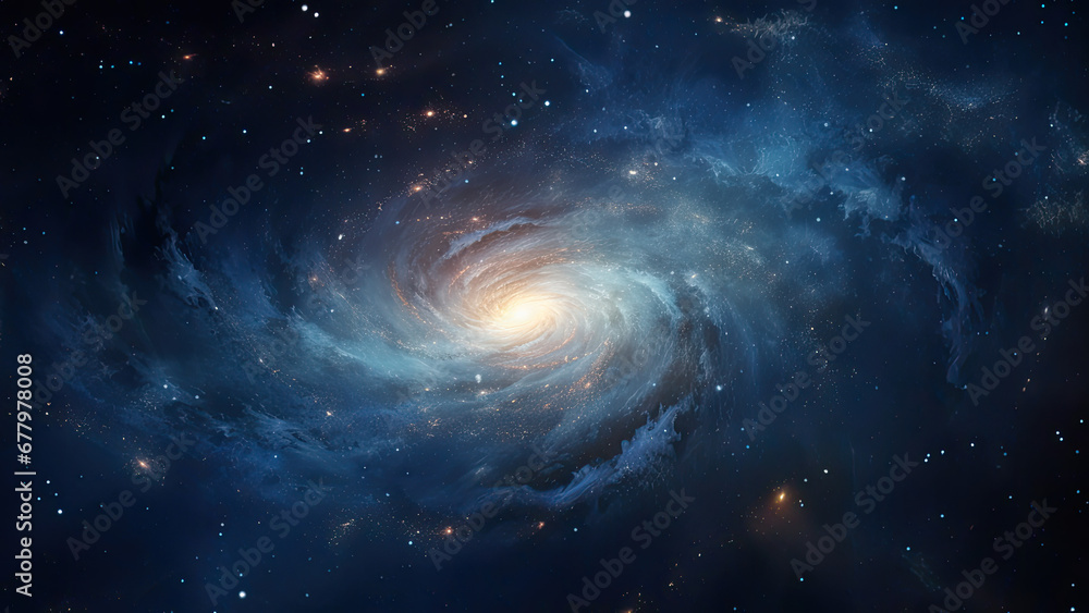 Spiral galaxy, interstellar scenery, galaxies, planets, space ...