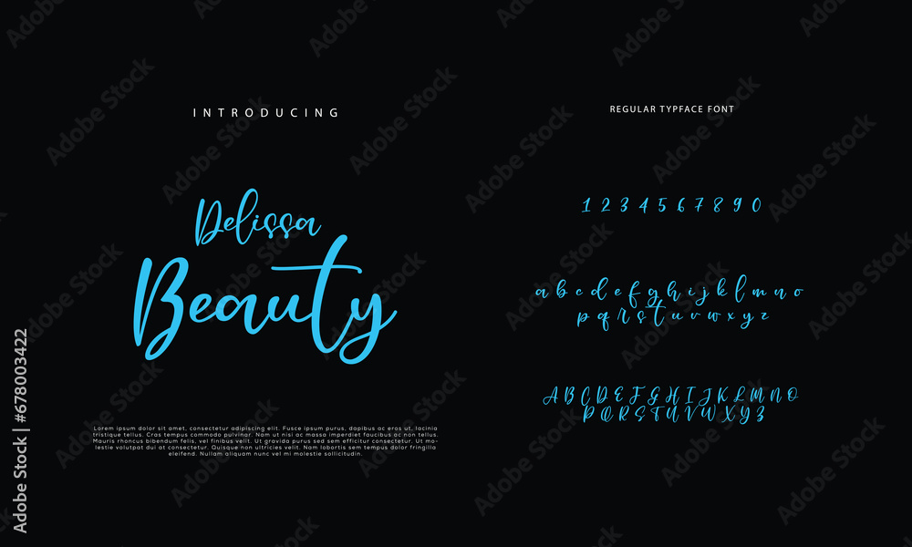 Handwritten Script font. Hand drawn brush style modern calligraphy ...