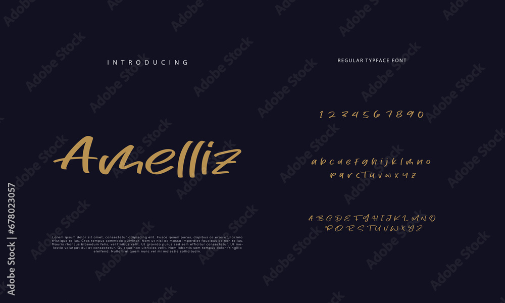 Handwritten Script font. Hand drawn brush style modern calligraphy ...