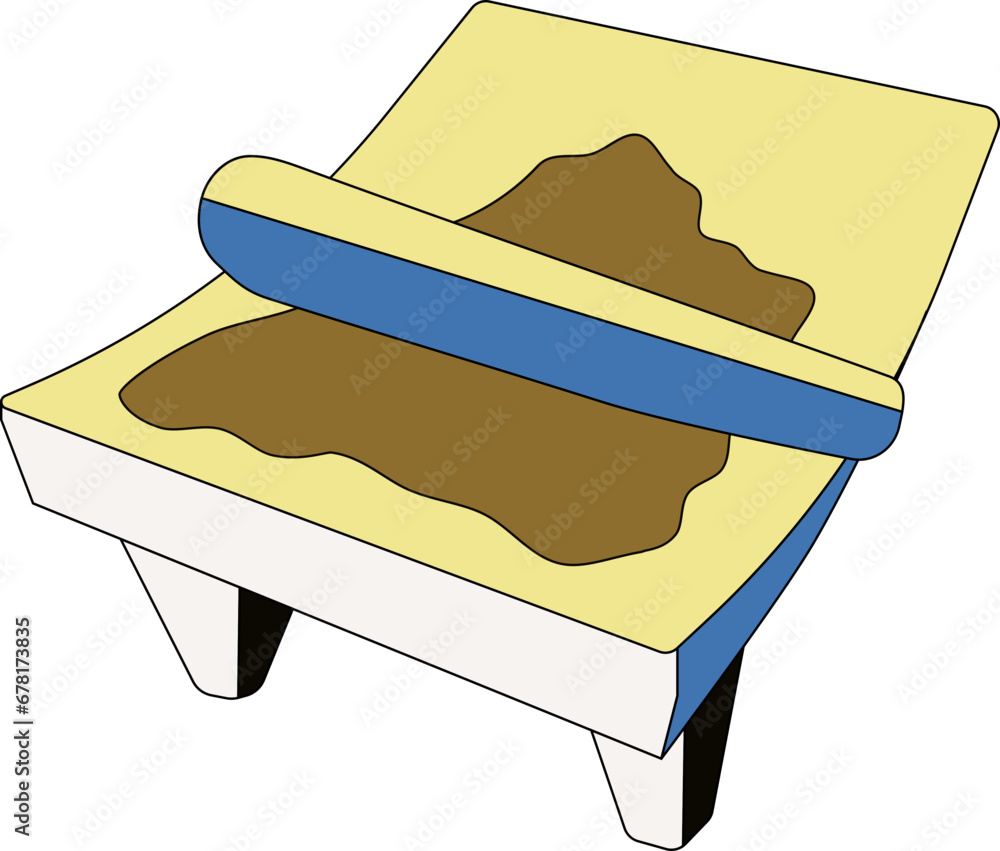 Vector de Stock Icono de metate de piedra para moler chocolate, mole ...